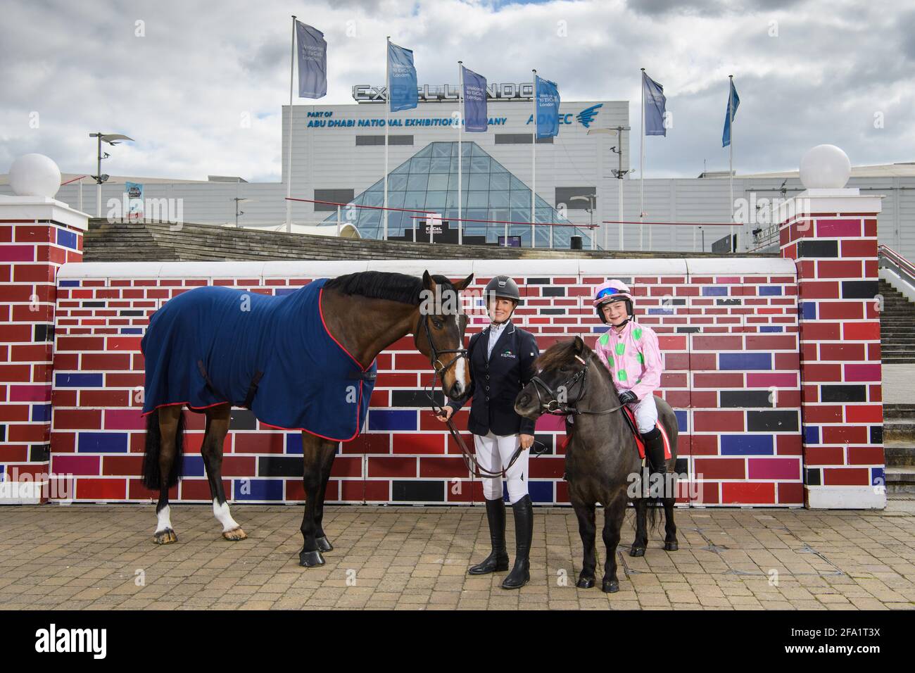 EDITORIAL USE ONLY (Left to right) British Show Jumper, Laura Renwick ...