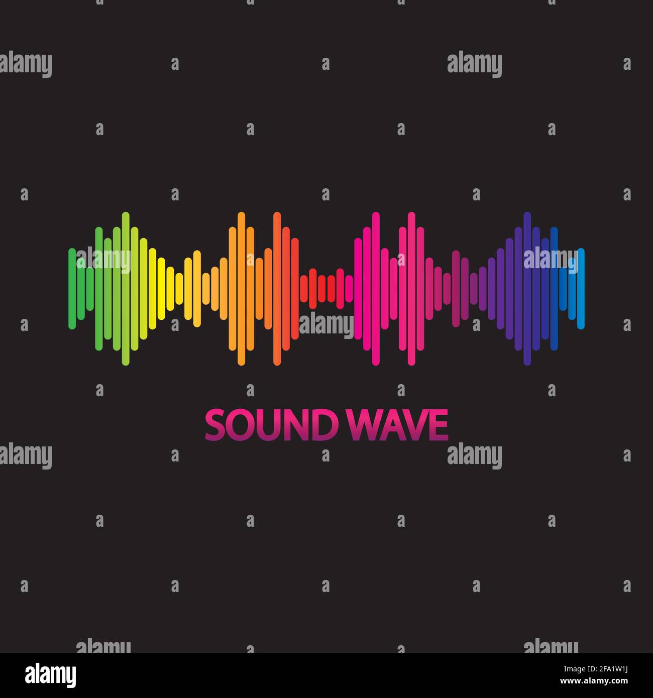 Sound Wave. Colorful sound waves for party, DJ, pub, clubs, discos ...