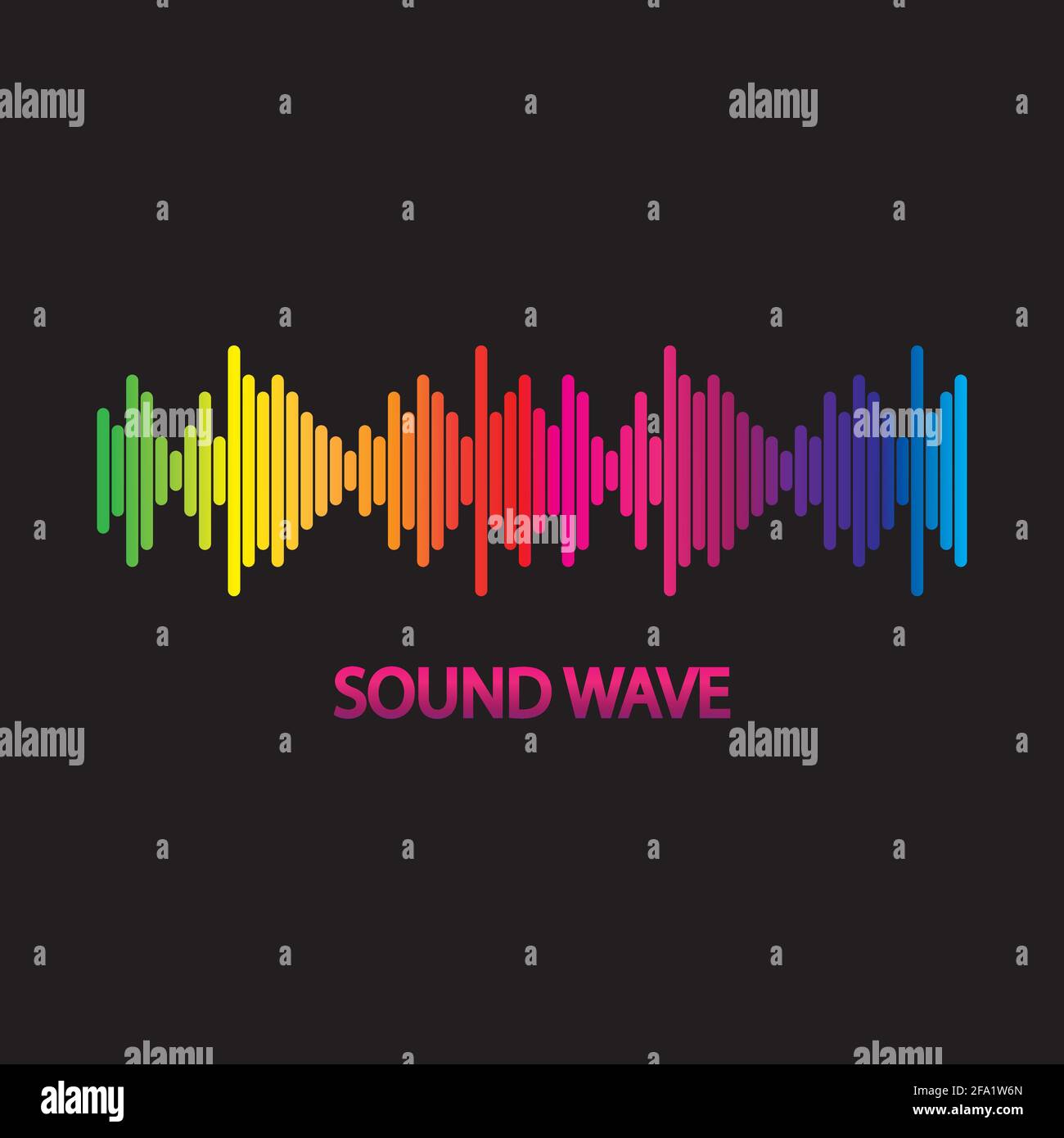 Sound Wave. Colorful sound waves for party, DJ, pub, clubs, discos ...