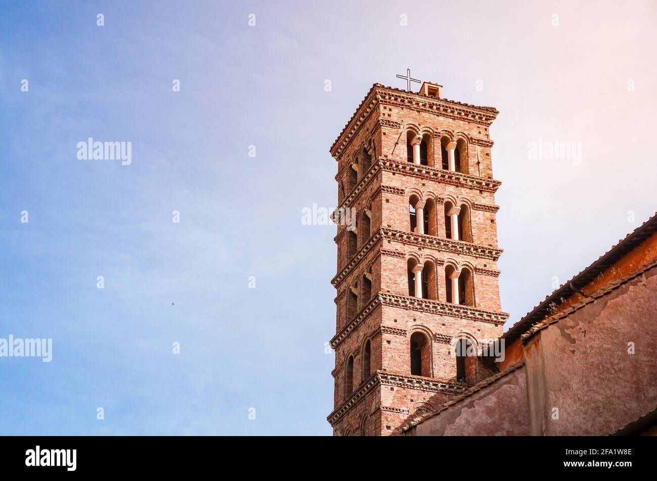Bell tower of the Basilica of Santa Sabina, Rome, Italy Stock Photo - Alamy