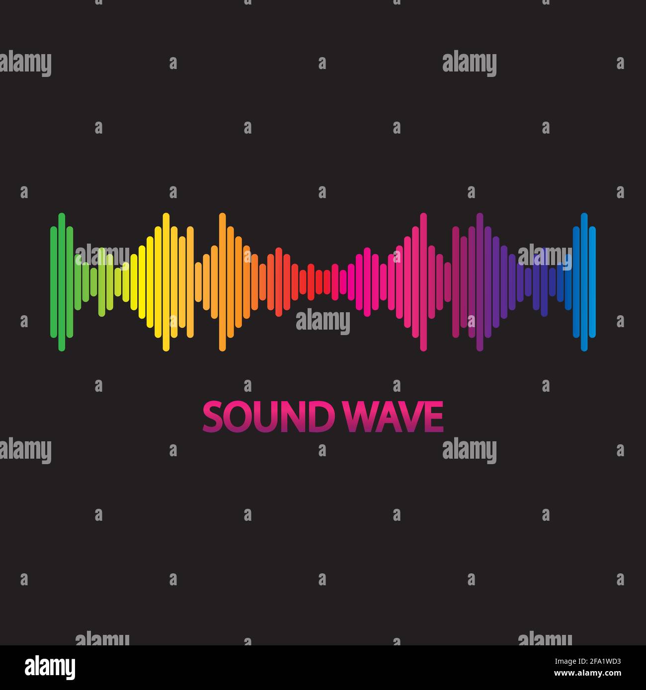 Sound Wave. Colorful sound waves for party, DJ, pub, clubs, discos ...