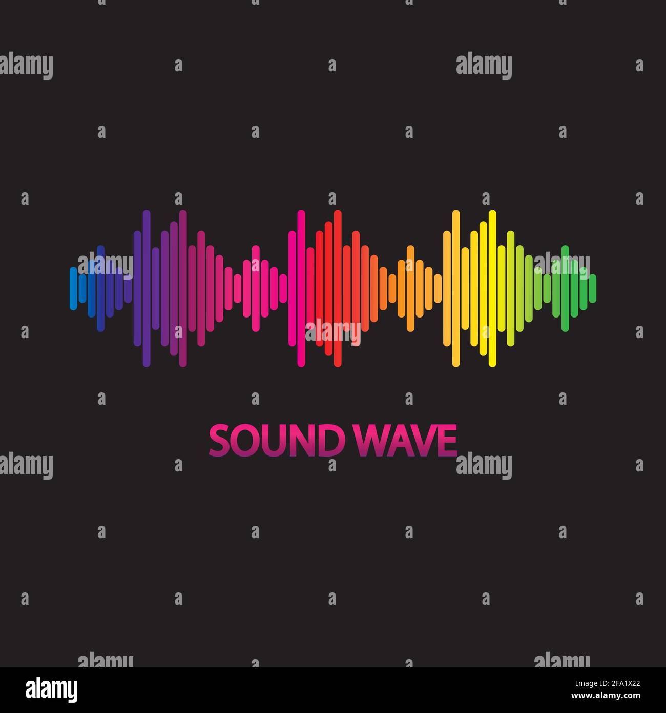 Sound Wave. Colorful sound waves for party, DJ, pub, clubs, discos ...