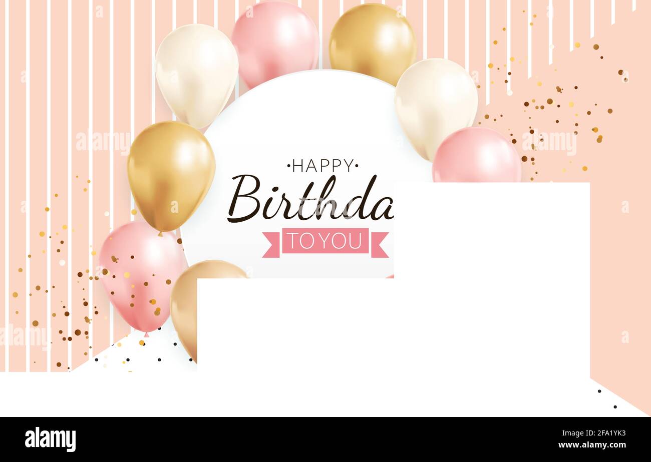 Realistic 3d balloon background for party, holiday, birthday, promotion ...