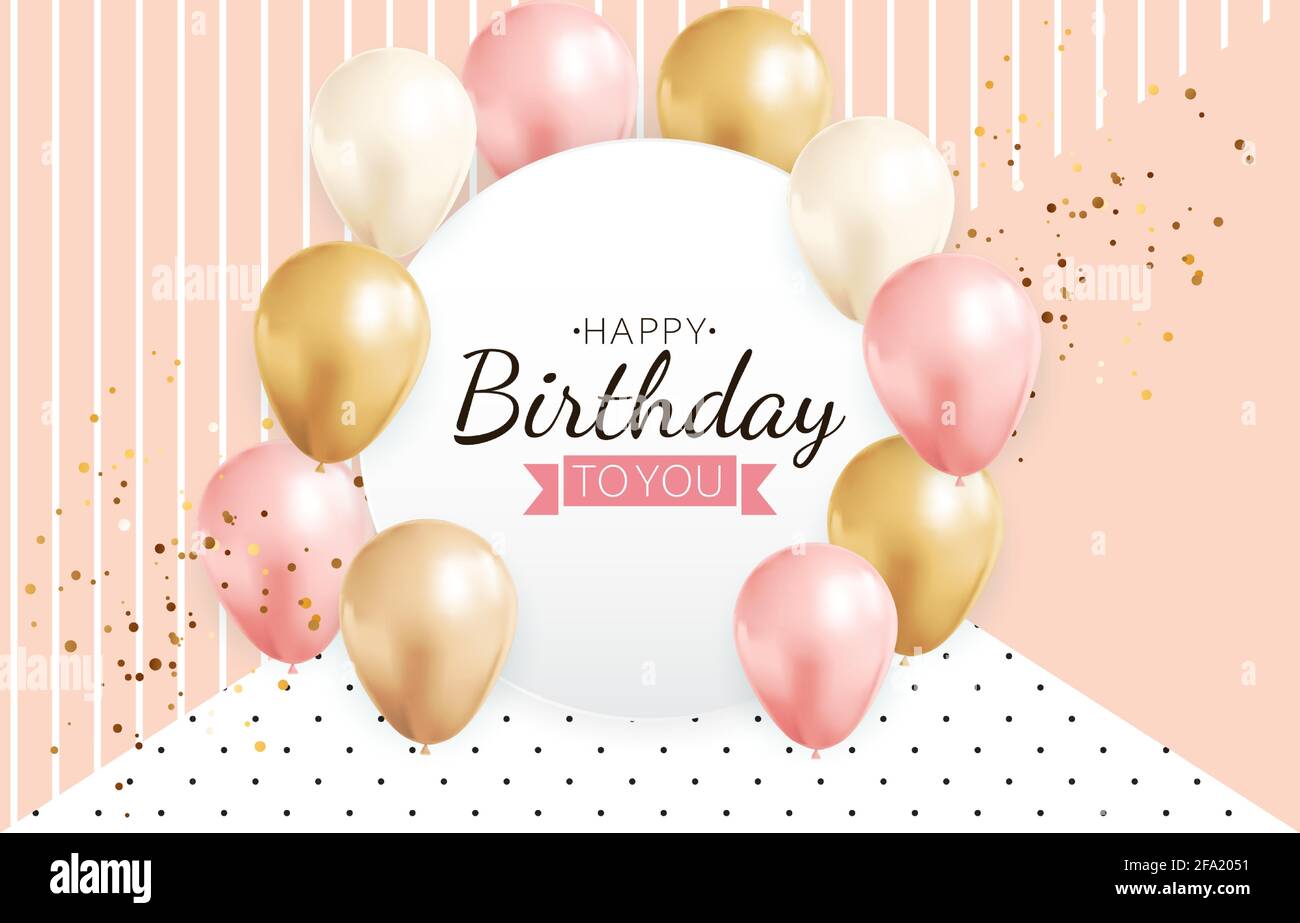 Realistic 3d balloon background for party, holiday, birthday, promotion ...