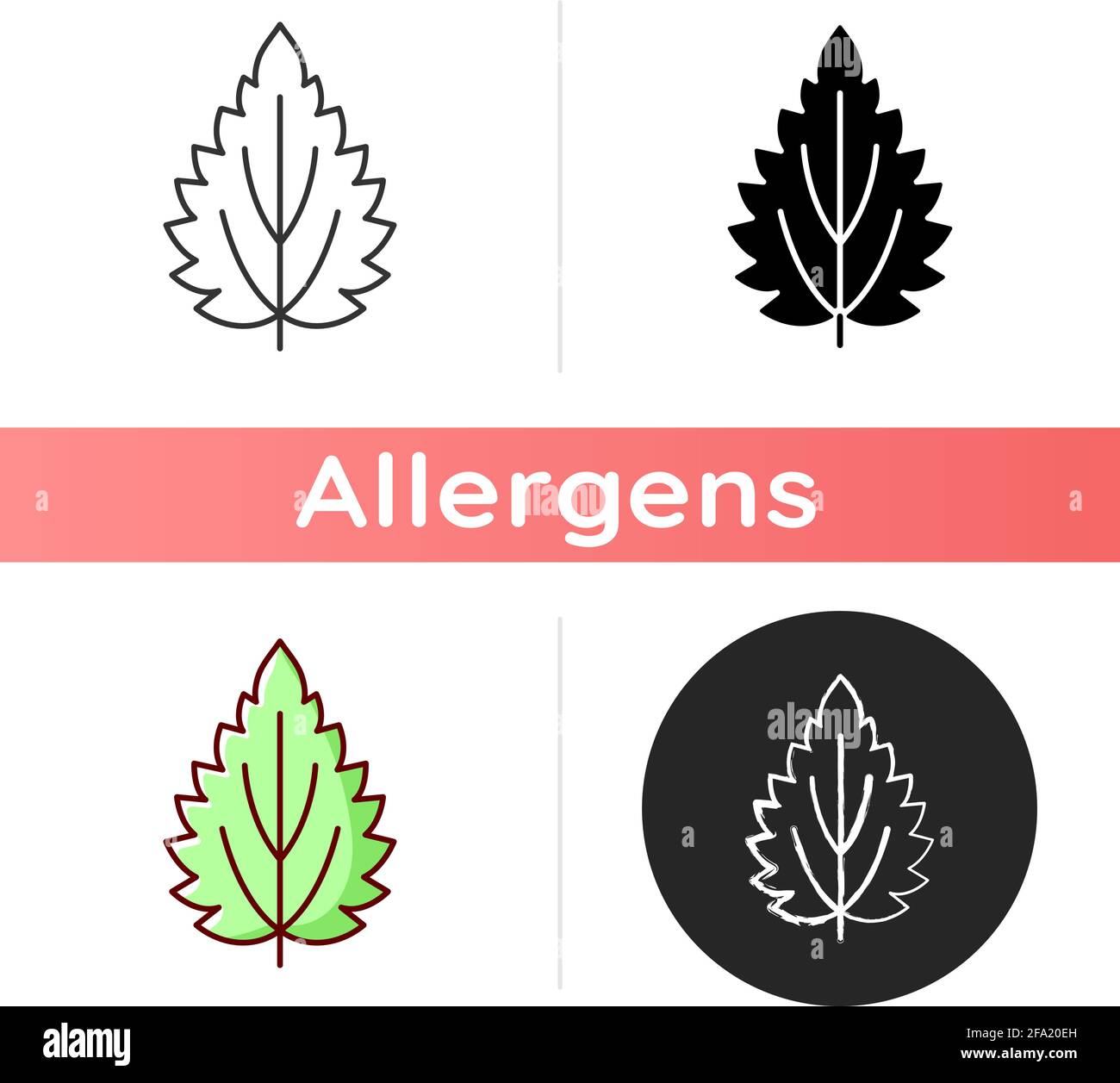 Nettle leaf Stock Vector Images - Alamy