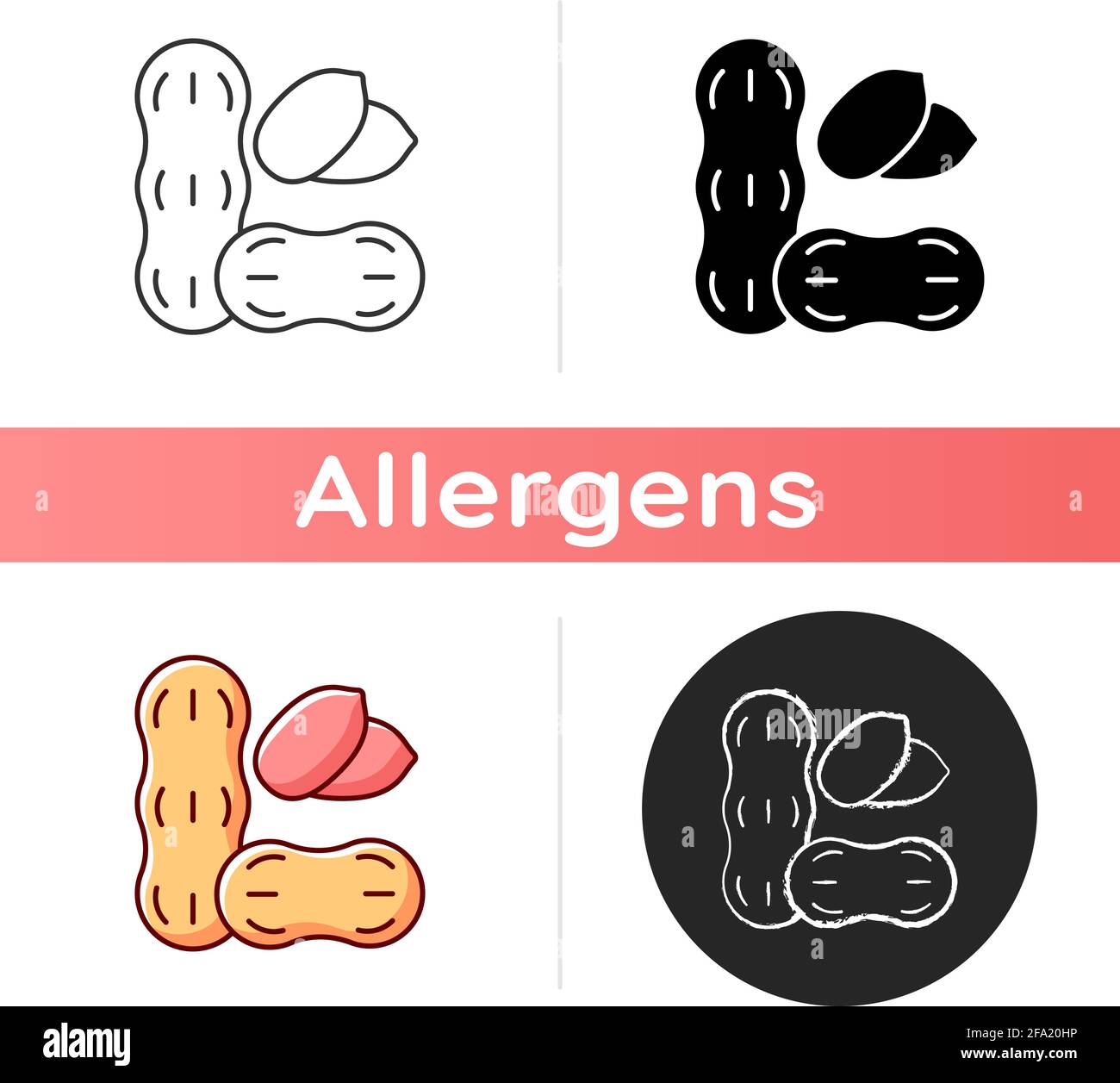 Peanut allergy reaction Stock Vector Images - Alamy