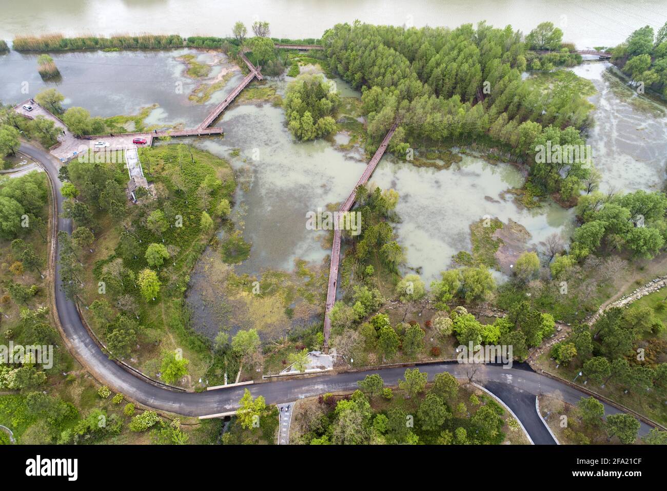 April 21, 2021, Huai'an, Huai'an, China: On April 21, 2021, the trees ...