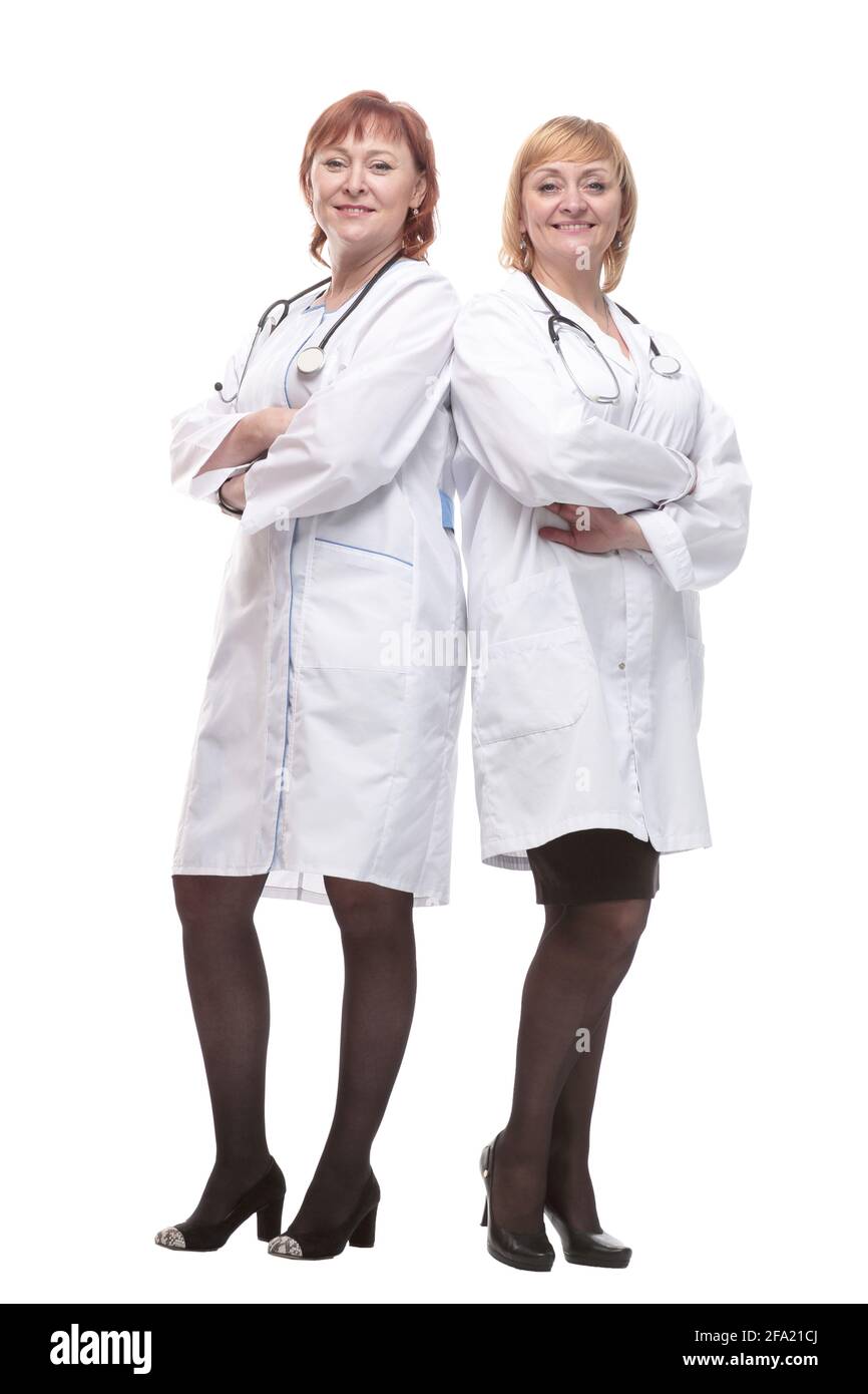 two female doctors with stethoscopes standing together Stock Photo - Alamy