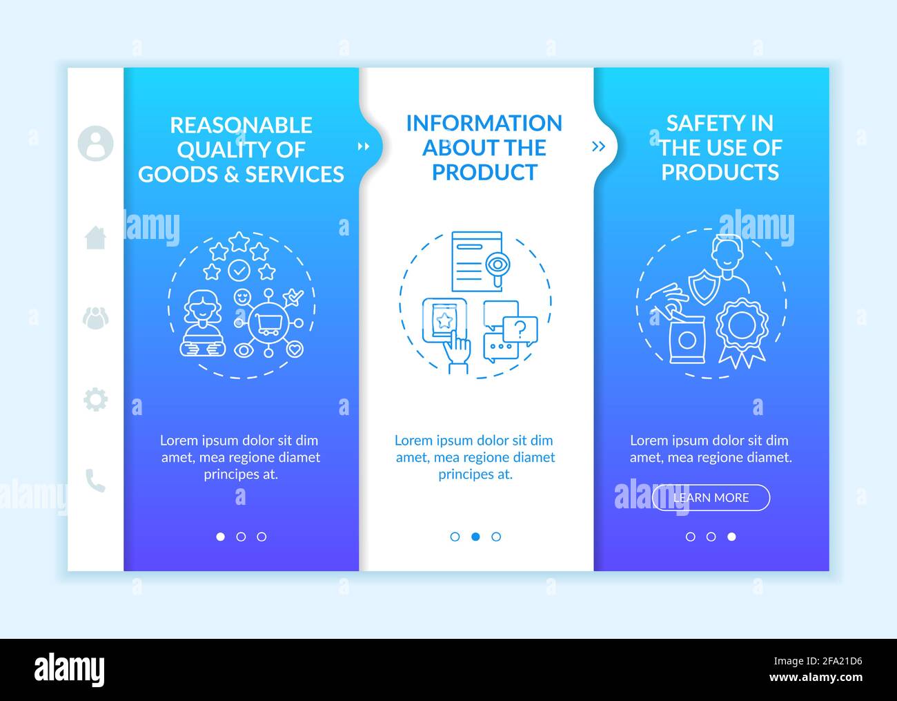 Fundamental client rights onboarding vector template Stock Vector Image ...
