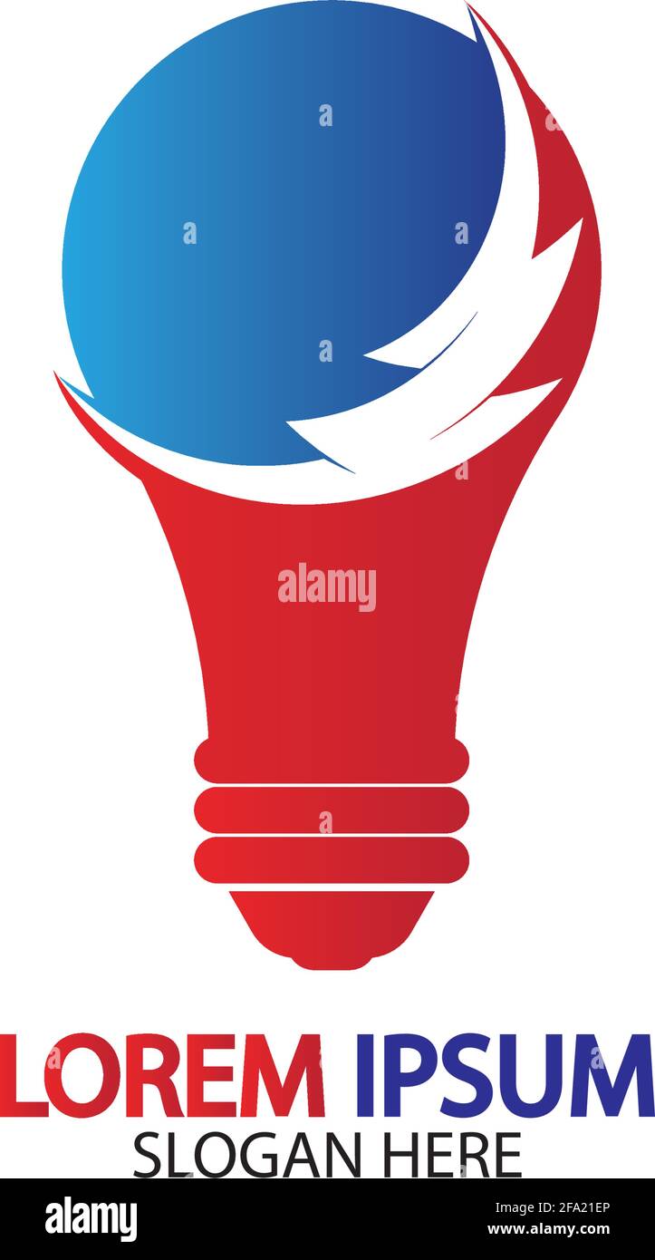 Bulb energy thunder bolt concept logo icon vector template Stock Vector ...