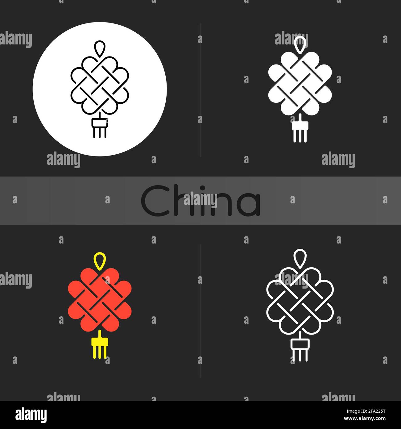 Isolated chinese lucky knot chinese Stock Vector Images - Alamy