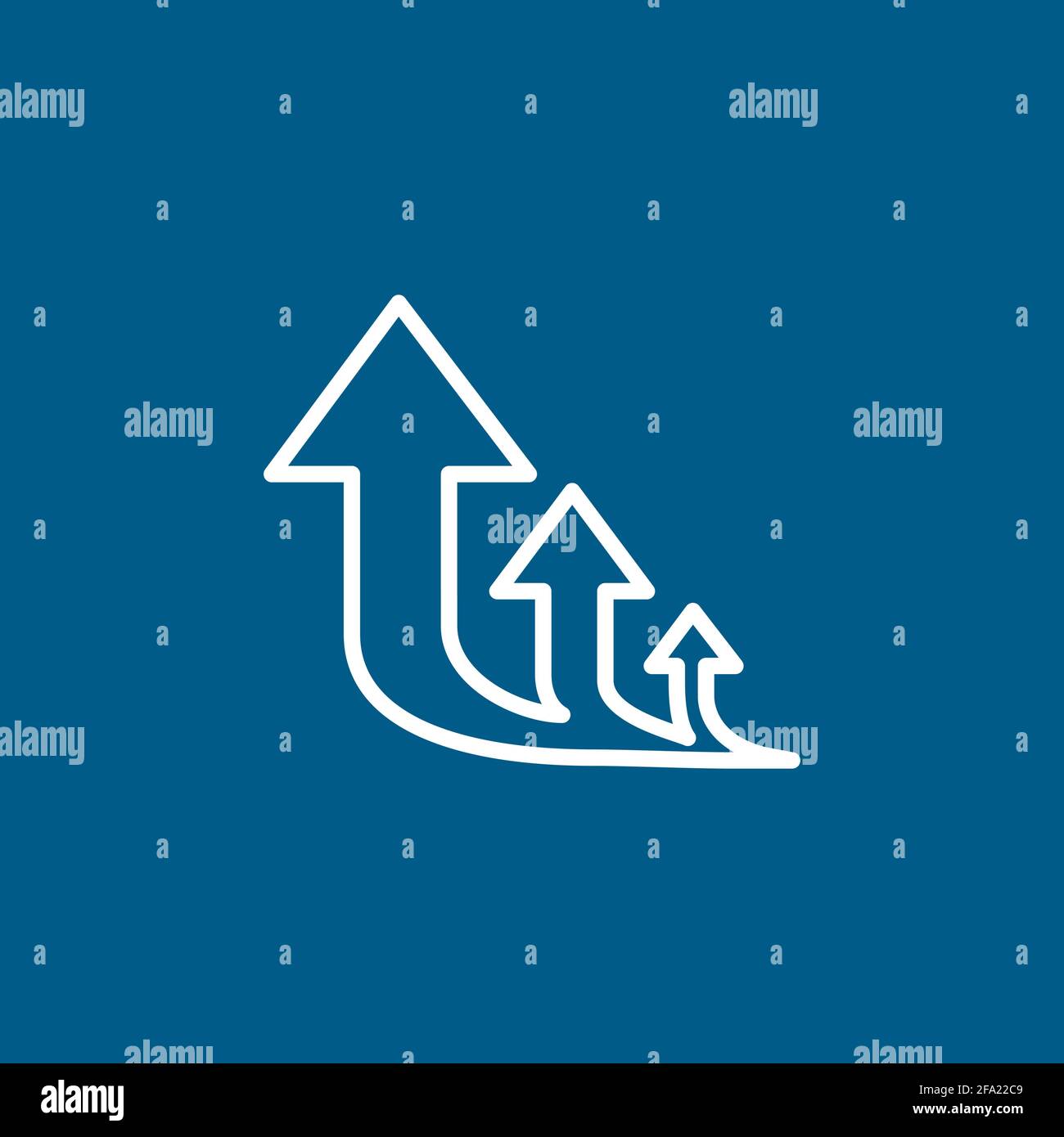 Three Arrow Sign Direction One way. Flat Line Road Direction Blue ...