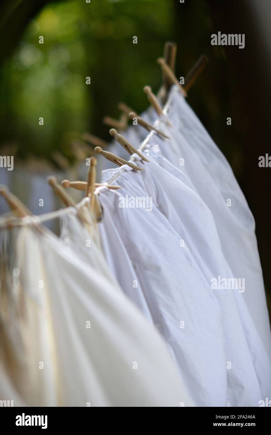 Washing line vintage hi-res stock photography and images - Alamy