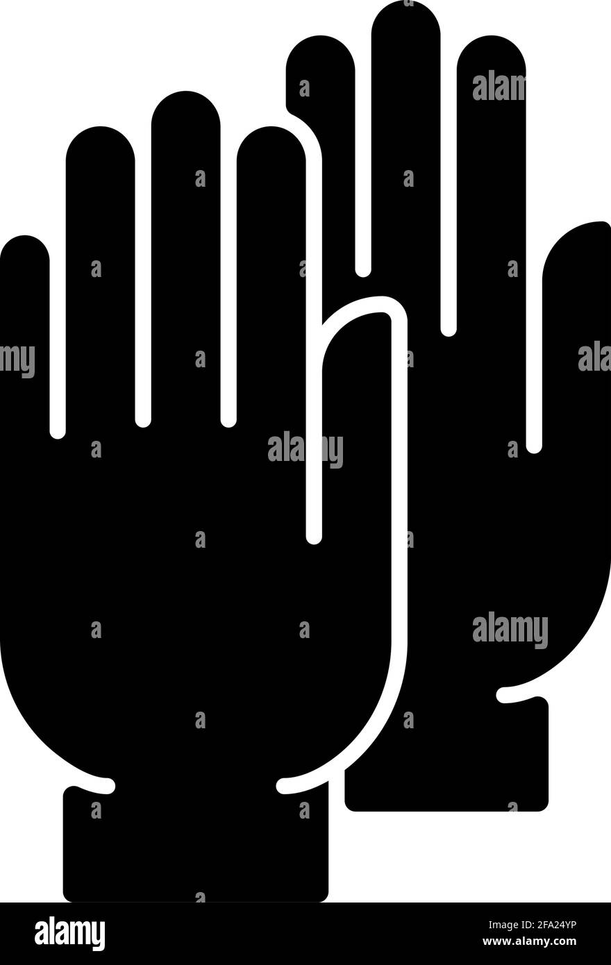 Black latex gloves Stock Vector Images - Alamy