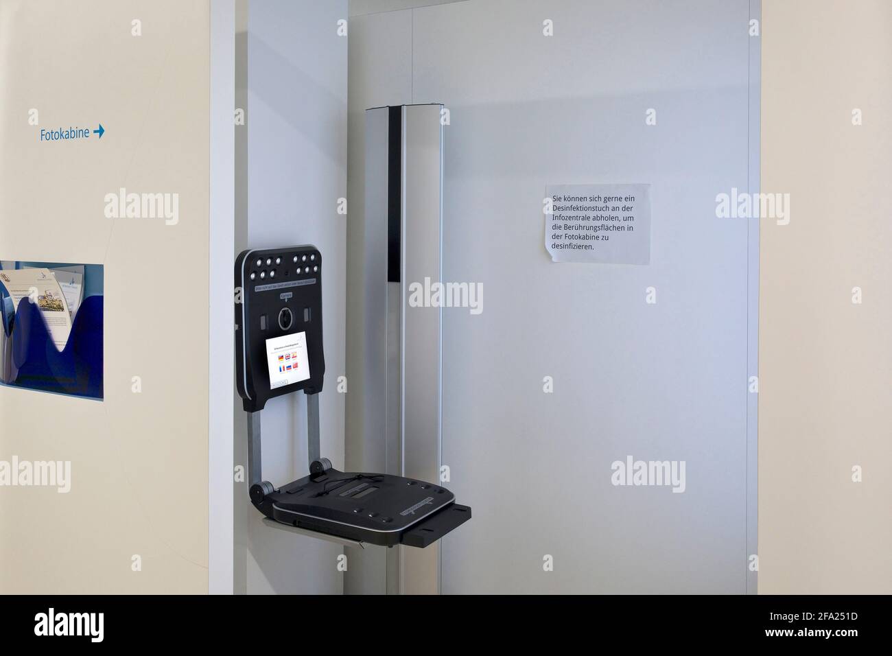 photo booth for biometric passport photos, Germany, North Rhine ...