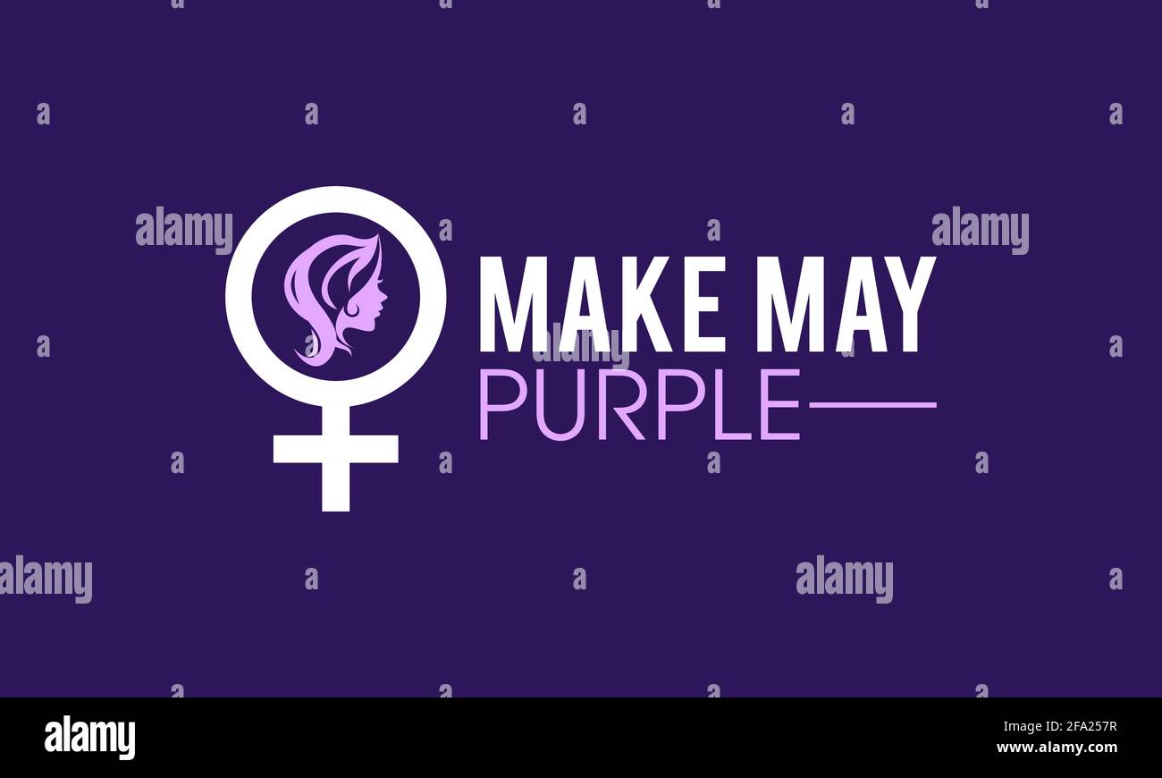 Make May Purple Stroke Month Prevention and awareness Vector Concept ...