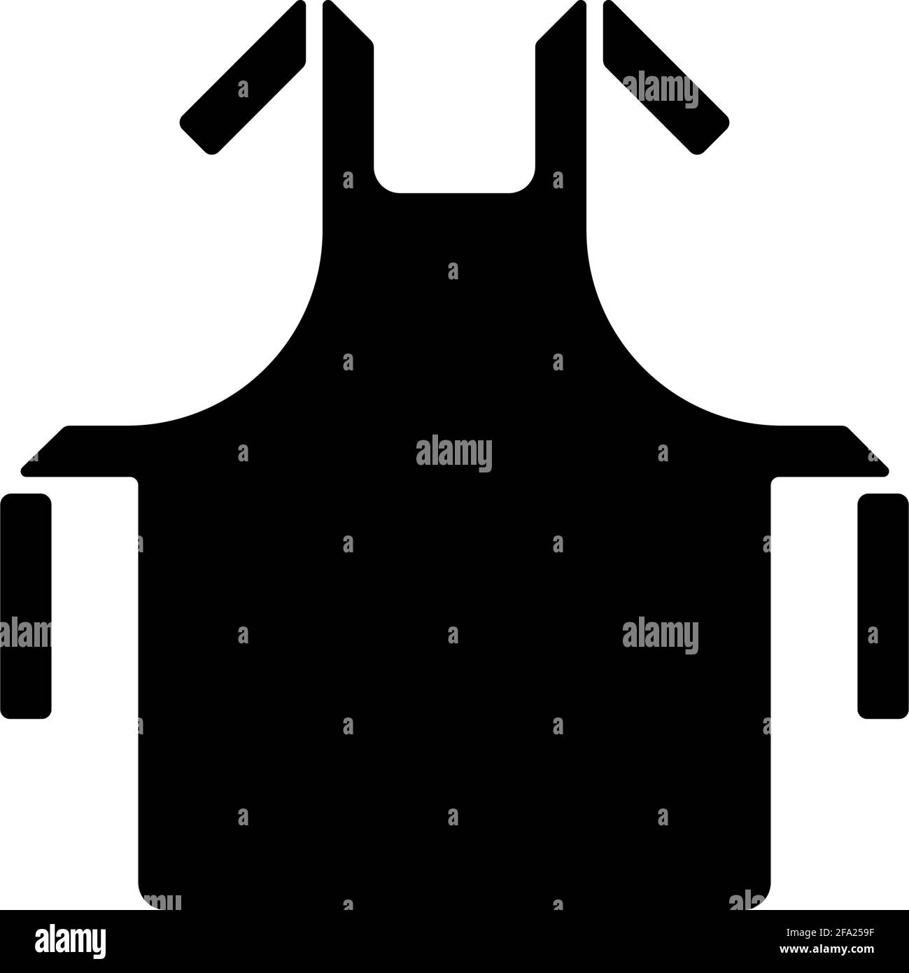 Medical apron black glyph icon Stock Vector Image & Art - Alamy