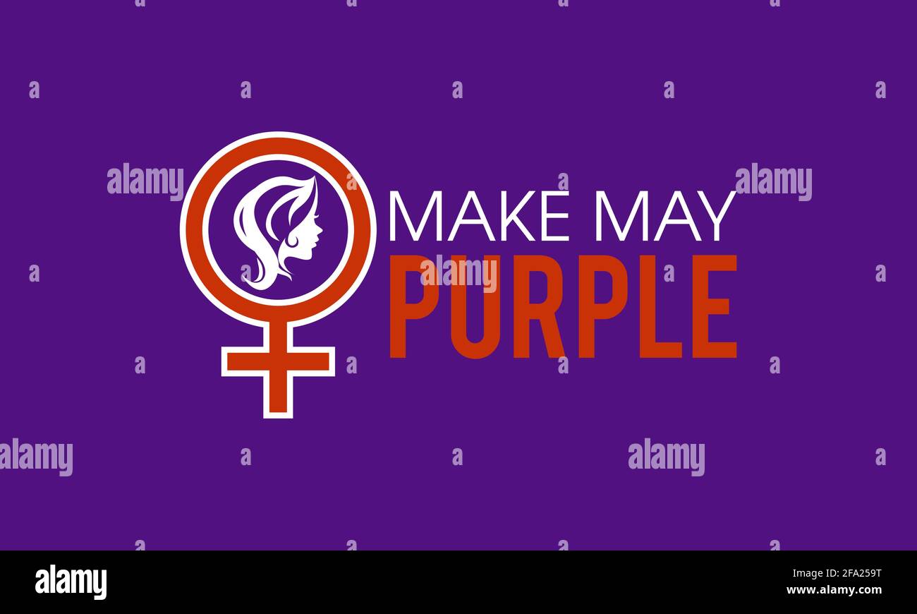 Make May Purple Stroke Month Prevention and awareness Vector Concept ...
