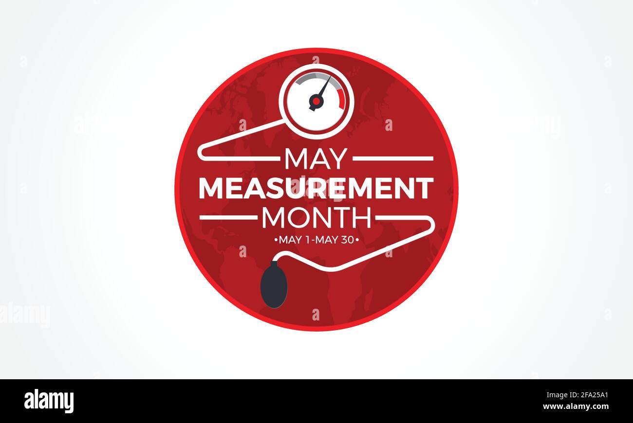 May Measurement month Prevention and awareness Vector Concept. Banner ...
