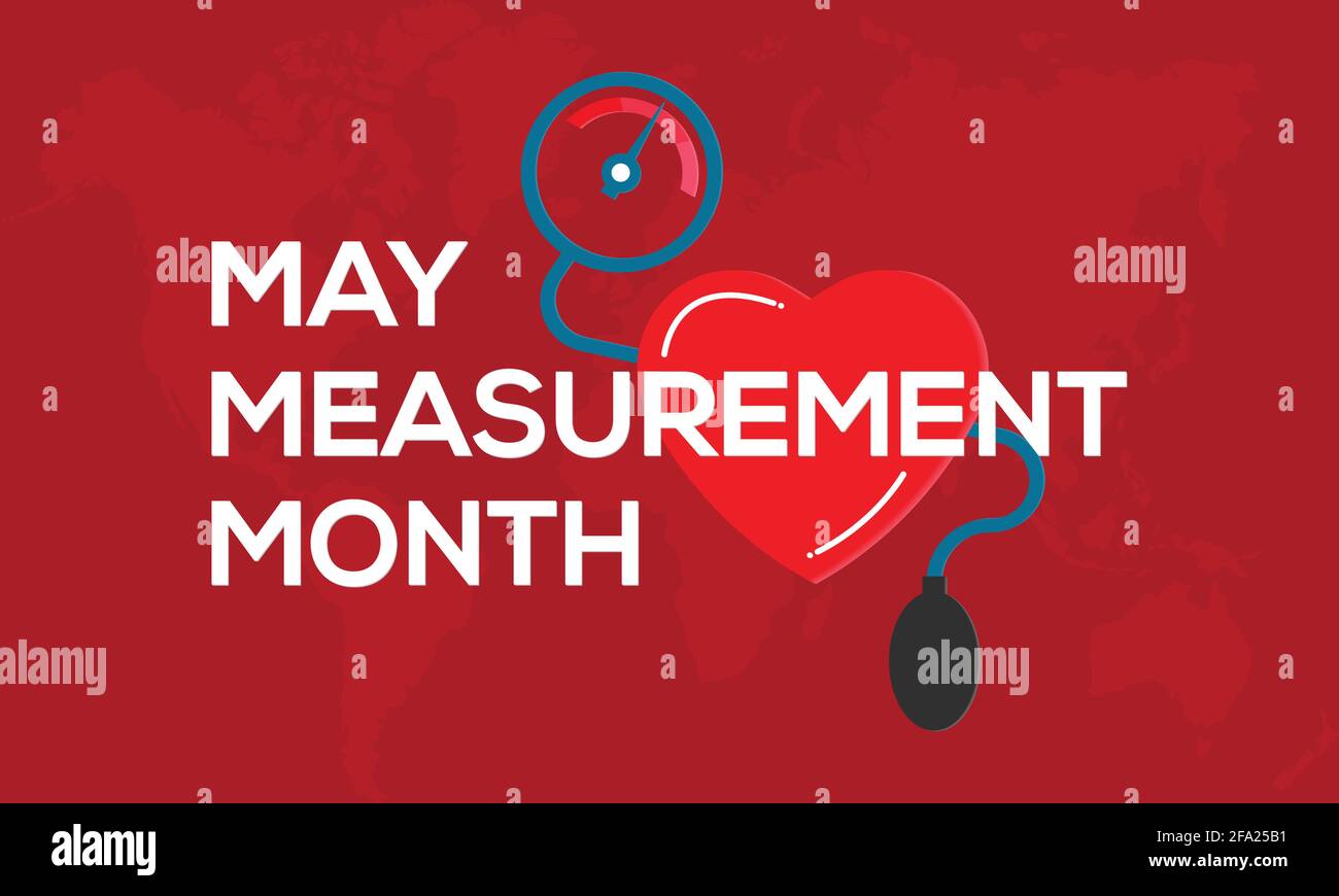 May Measurement month Prevention and awareness Vector Concept. Banner ...