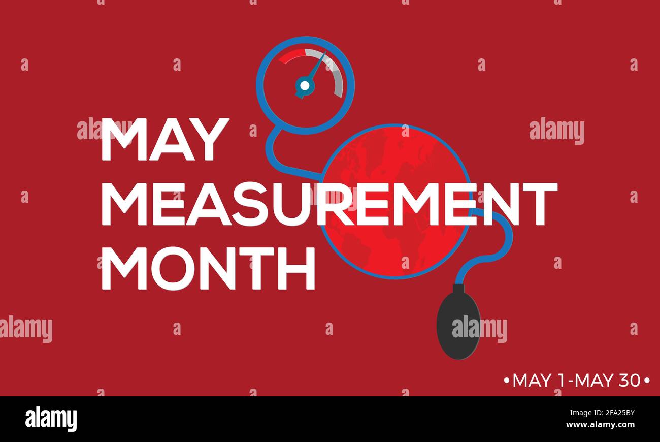 May Measurement month Prevention and awareness Vector Concept. Banner ...