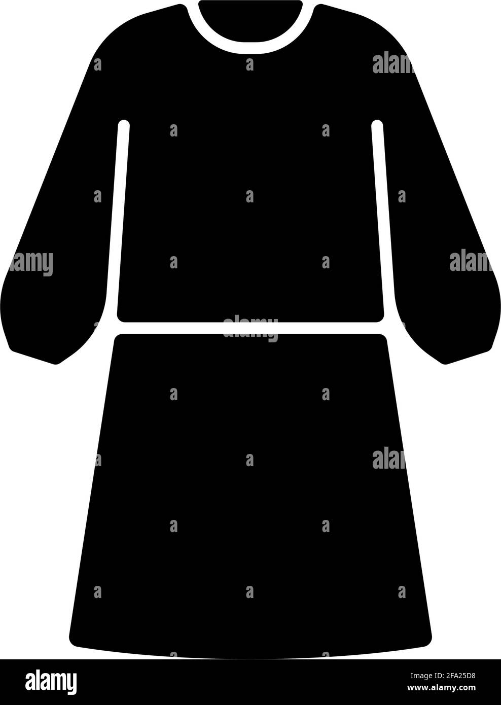 Isolation gown black glyph icon Stock Vector Image & Art - Alamy