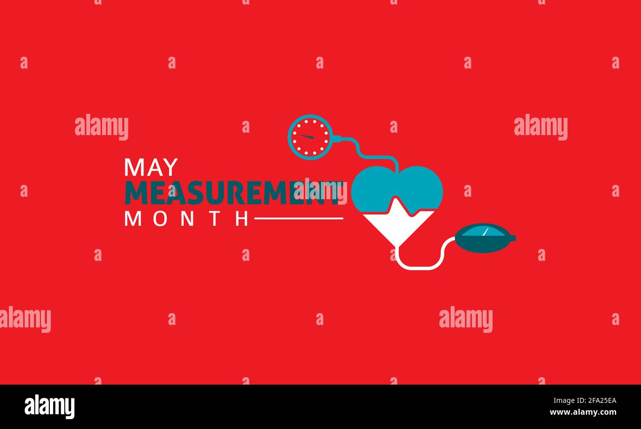 May Measurement month Prevention and awareness Vector Concept. Banner ...