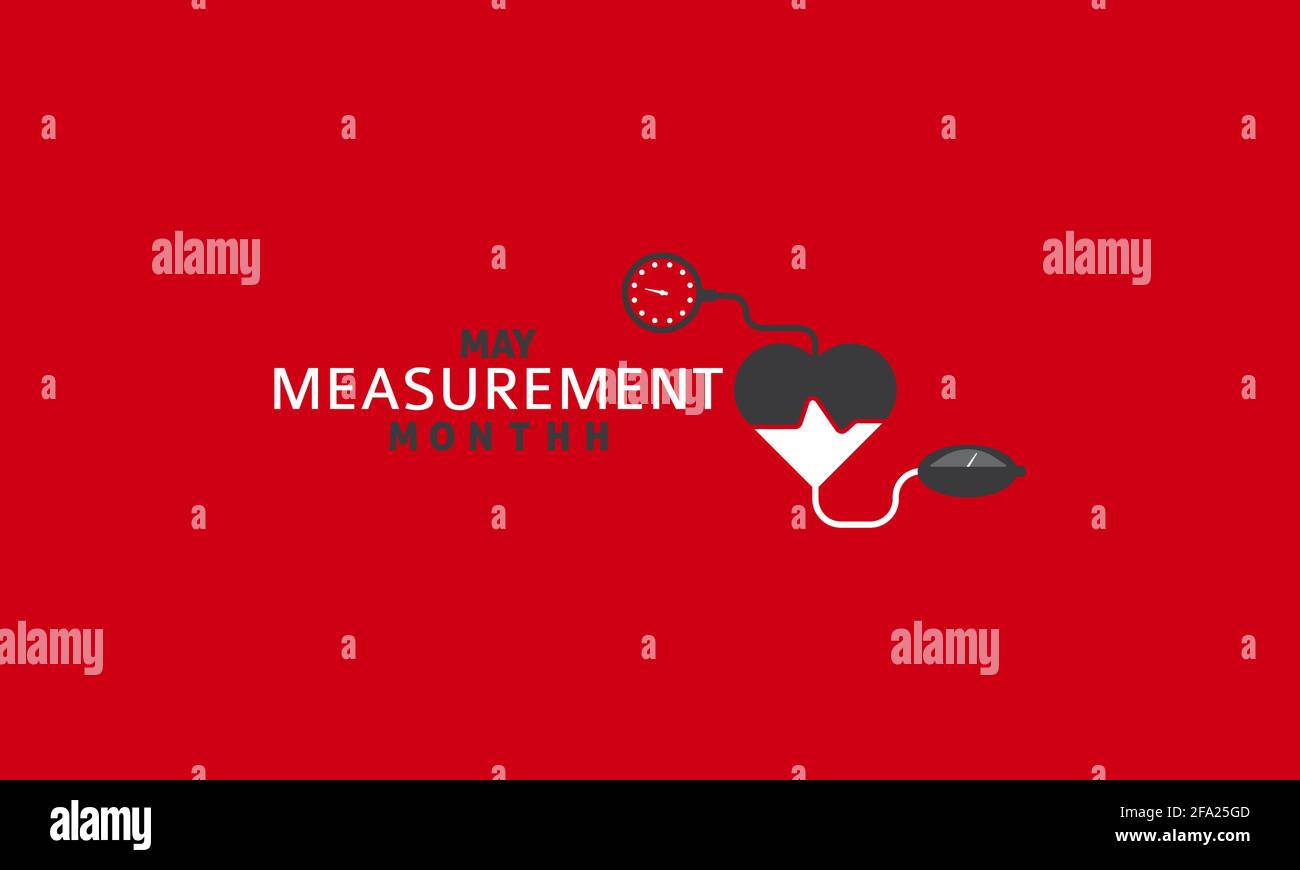 May Measurement month Prevention and awareness Vector Concept. Banner ...