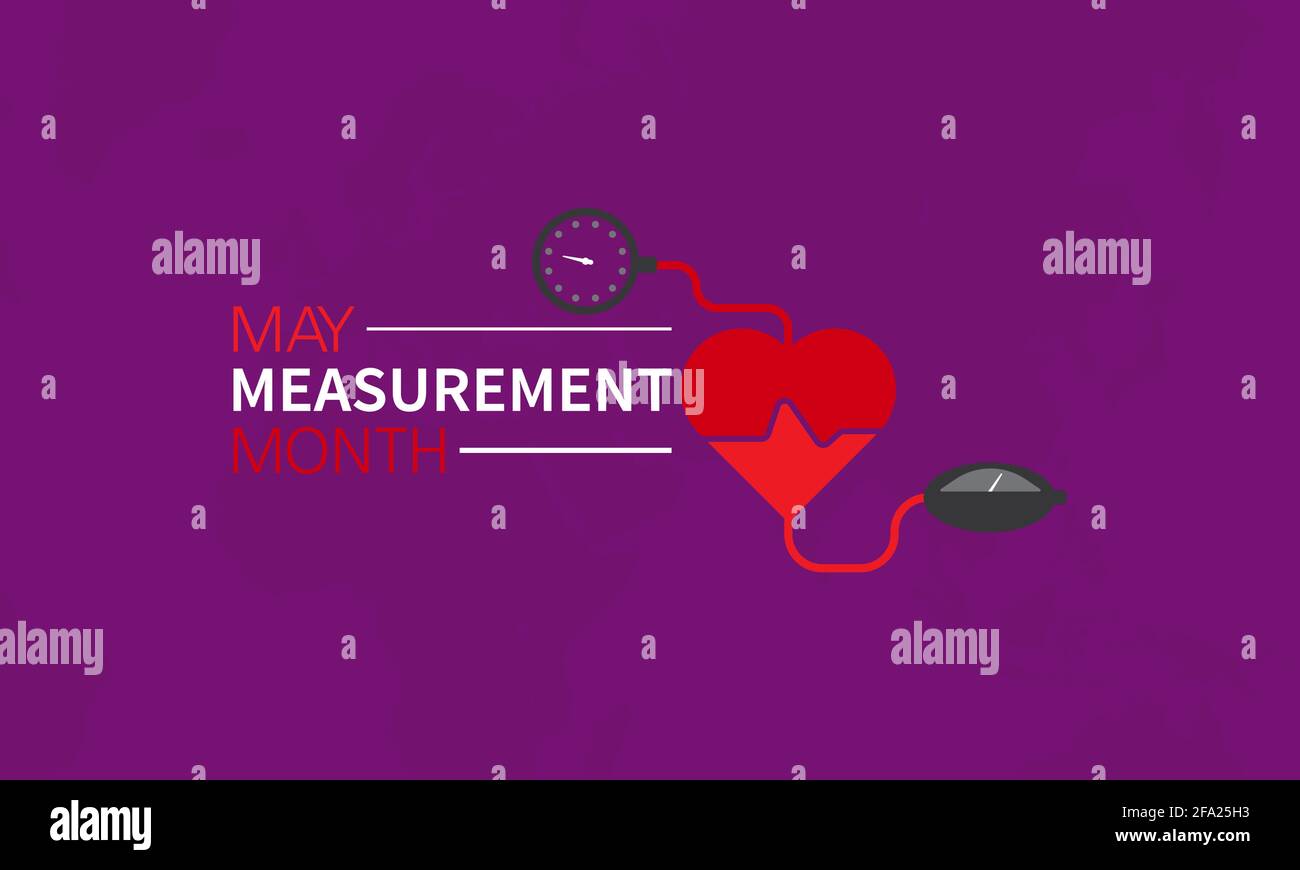 May Measurement month Prevention and awareness Vector Concept. Banner ...