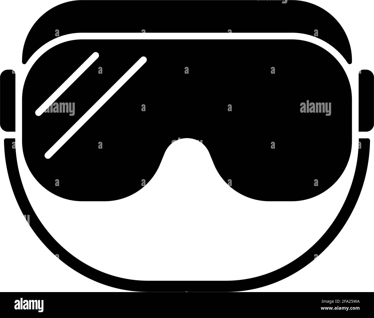 Medical goggles black glyph icon Stock Vector Image & Art - Alamy