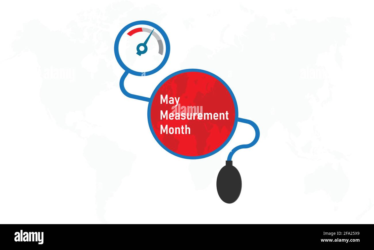 May Measurement month Prevention and awareness Vector Concept. Banner ...