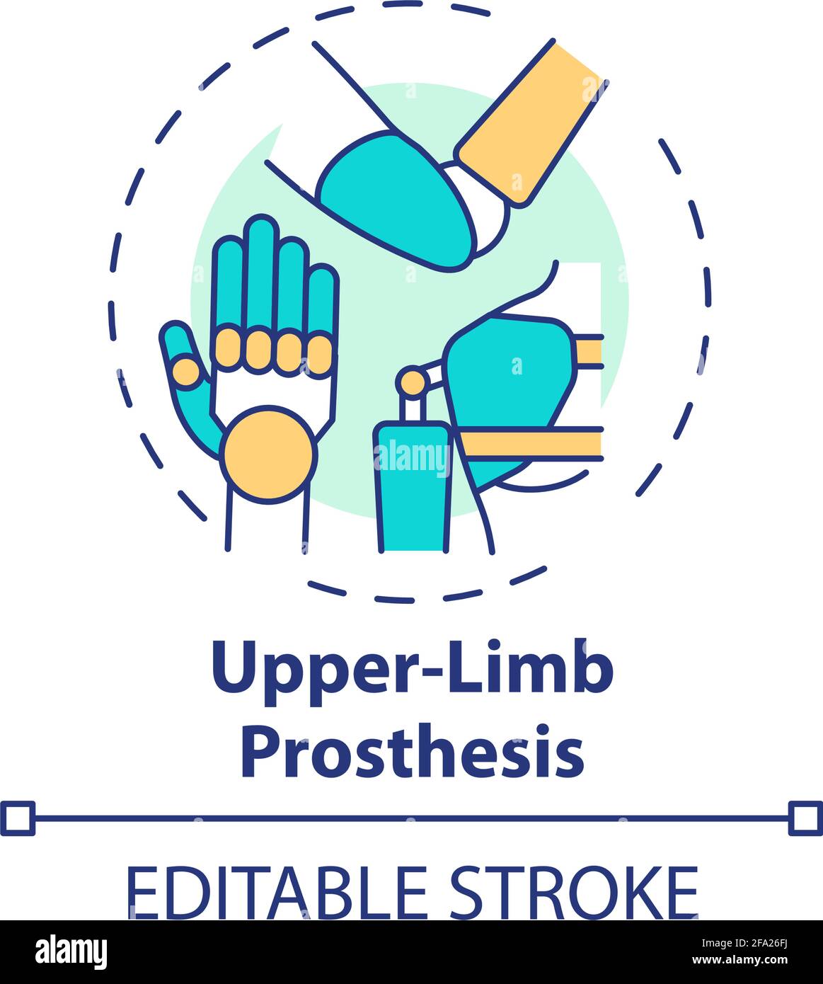 Upper-limb prosthesis concept icon Stock Vector Image & Art - Alamy