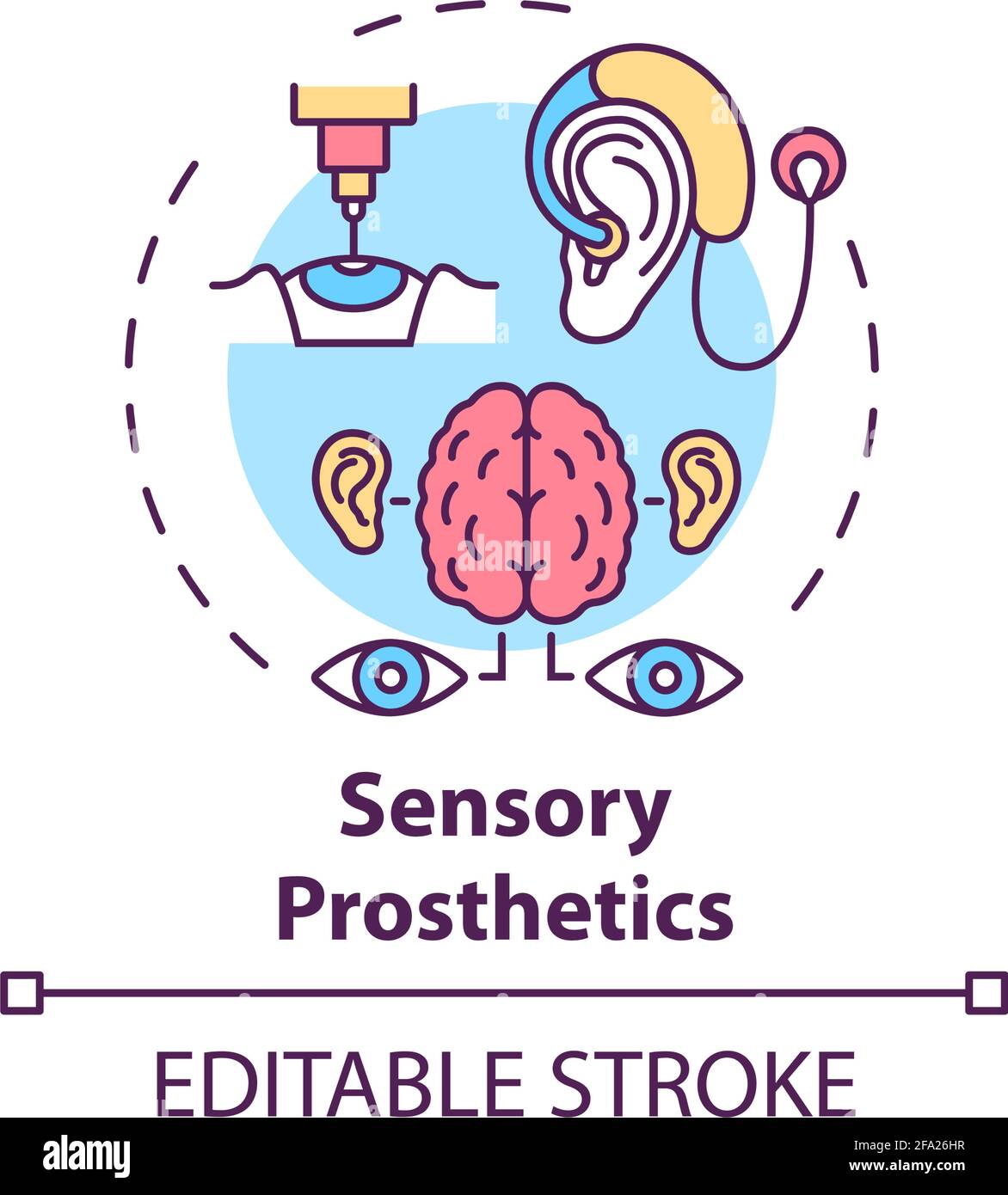 Sensory prosthetics concept icon Stock Vector Image & Art - Alamy