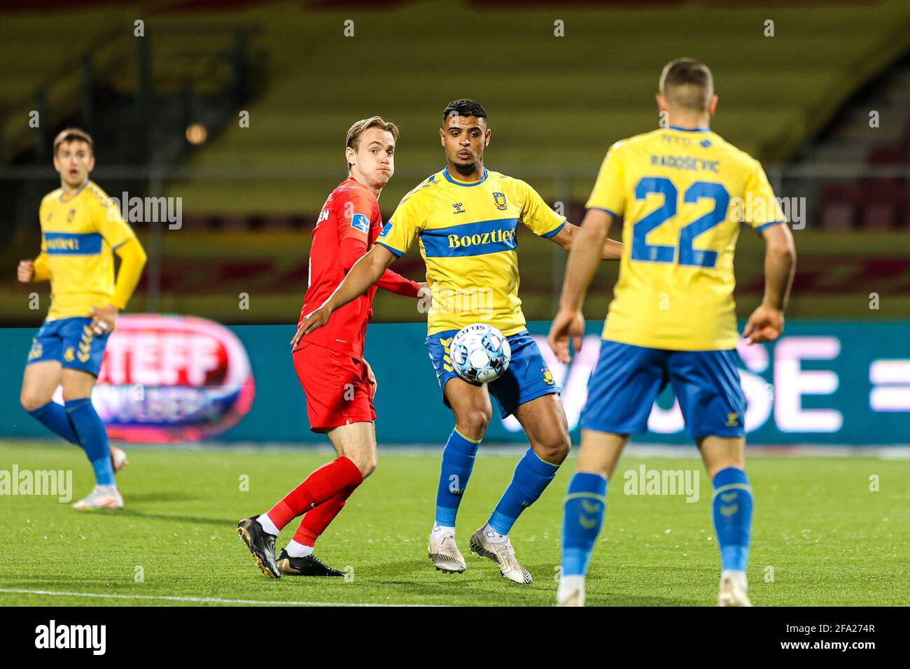 Farum, Denmark. 21st, April 2021. Anis Ben Slimane (25) of Brondby IF ...