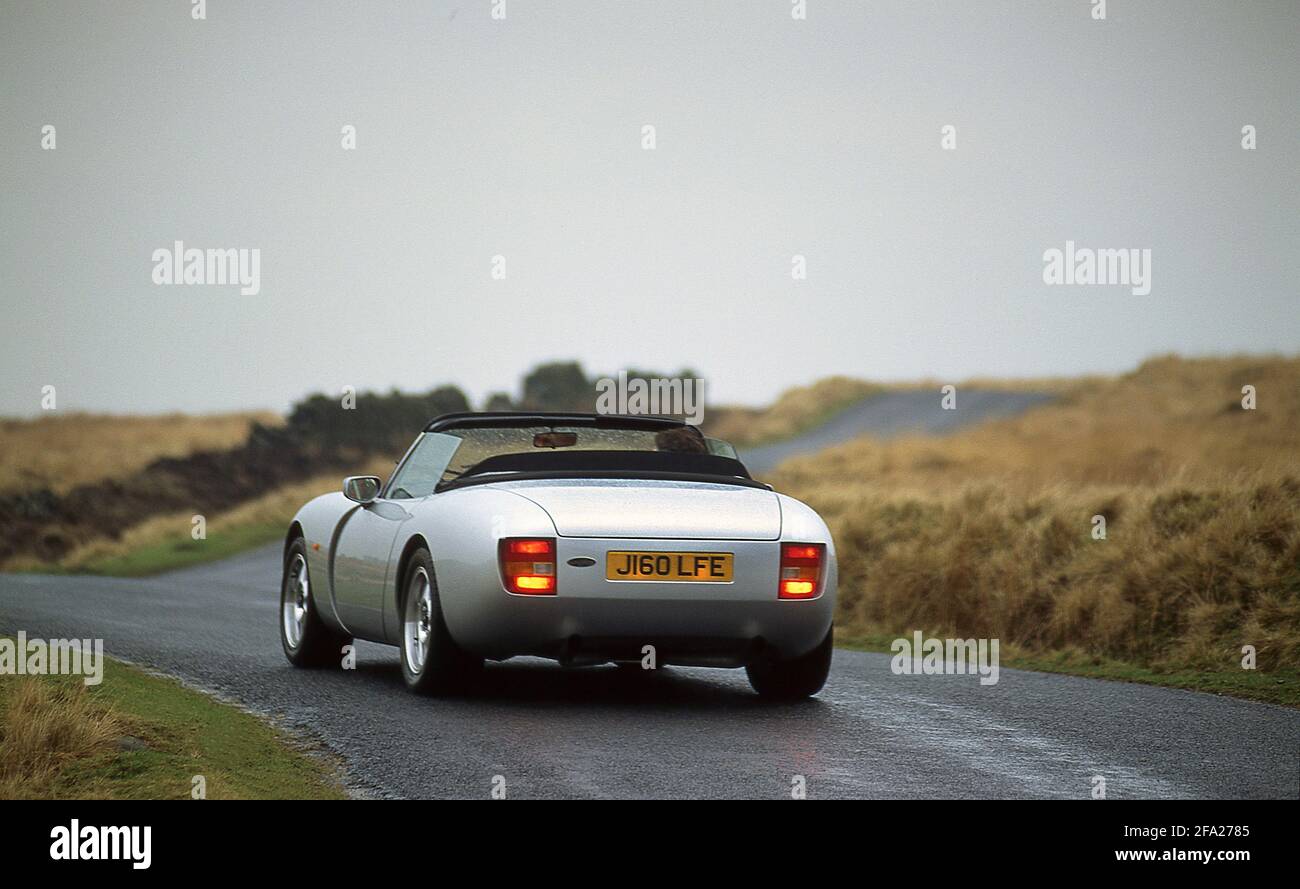 1992 TVR Griffith 4.0 driving in Yorkshire UK Stock Photo - Alamy