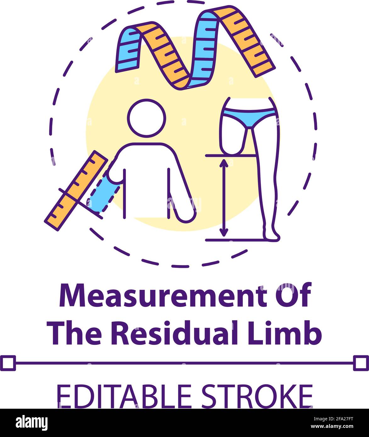 Residual limb measurement concept icon Stock Vector Image & Art - Alamy