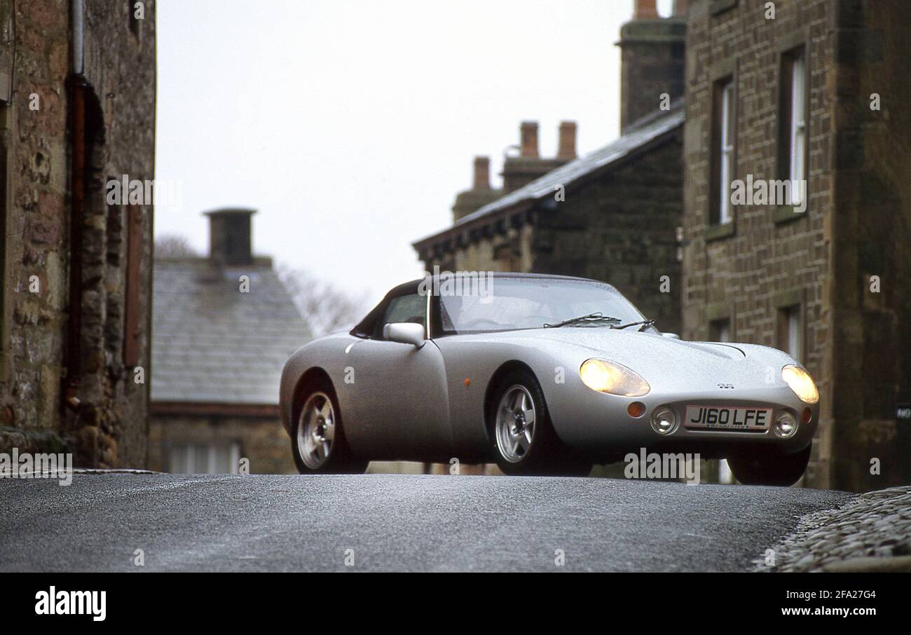 1992 TVR Griffith 4.0 driving in Yorkshire UK Stock Photo - Alamy