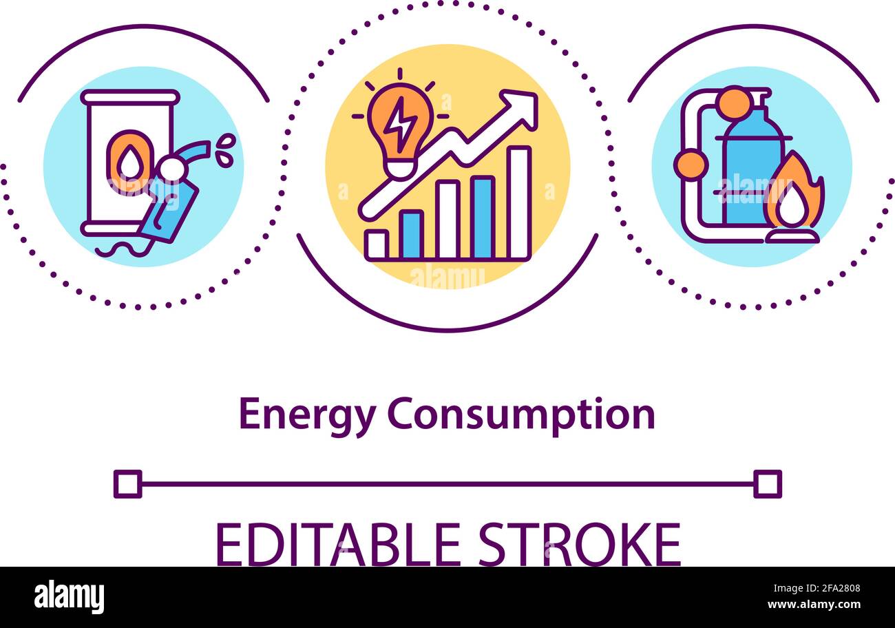 Energy consumption concept icon Stock Vector Image & Art - Alamy