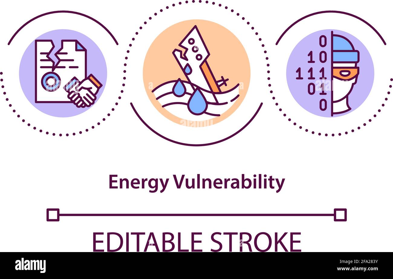 Energy vulnerability concept icon Stock Vector Image & Art - Alamy