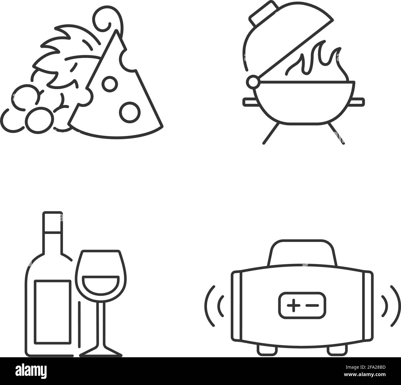 Set icons items outdoor Cut Out Stock Images & Pictures - Alamy