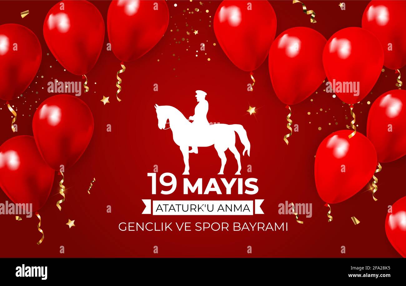 19th may commemoration of Ataturk, youth and sports day (Turkish Speak ...