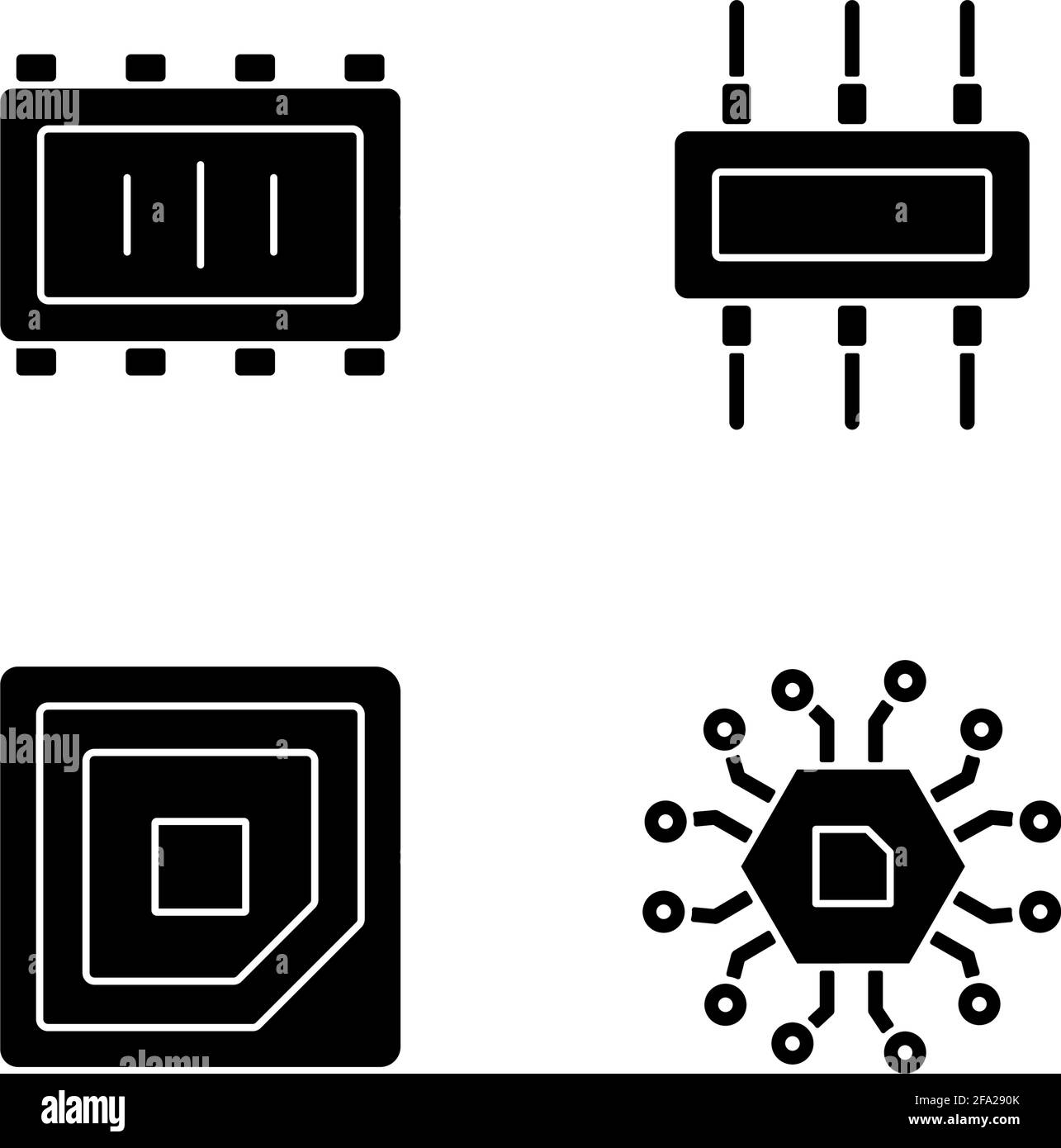 Integrated circuit icons on Cut Out Stock Images & Pictures - Alamy
