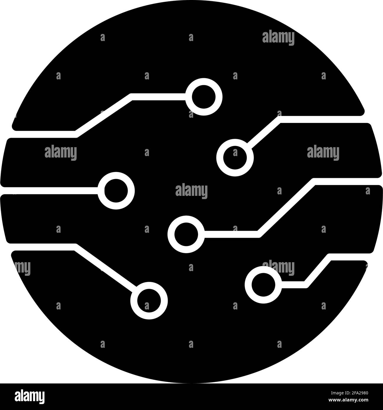 Circuit board connectors black glyph icon Stock Vector Image & Art - Alamy