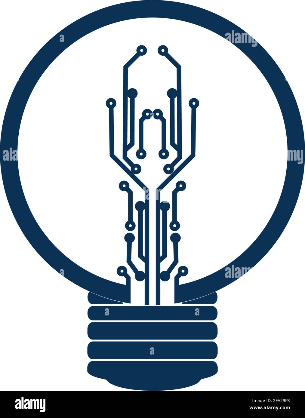 Light bulb idea icon with circuit board inside Stock Vector Image & Art - Alamy