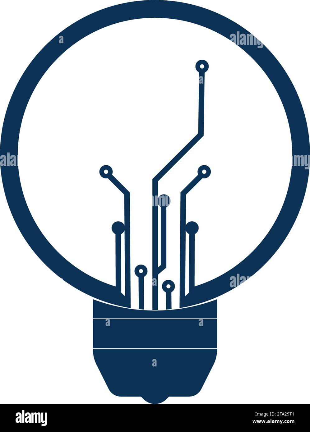 Light bulb idea icon with circuit board inside Stock Vector Image & Art ...