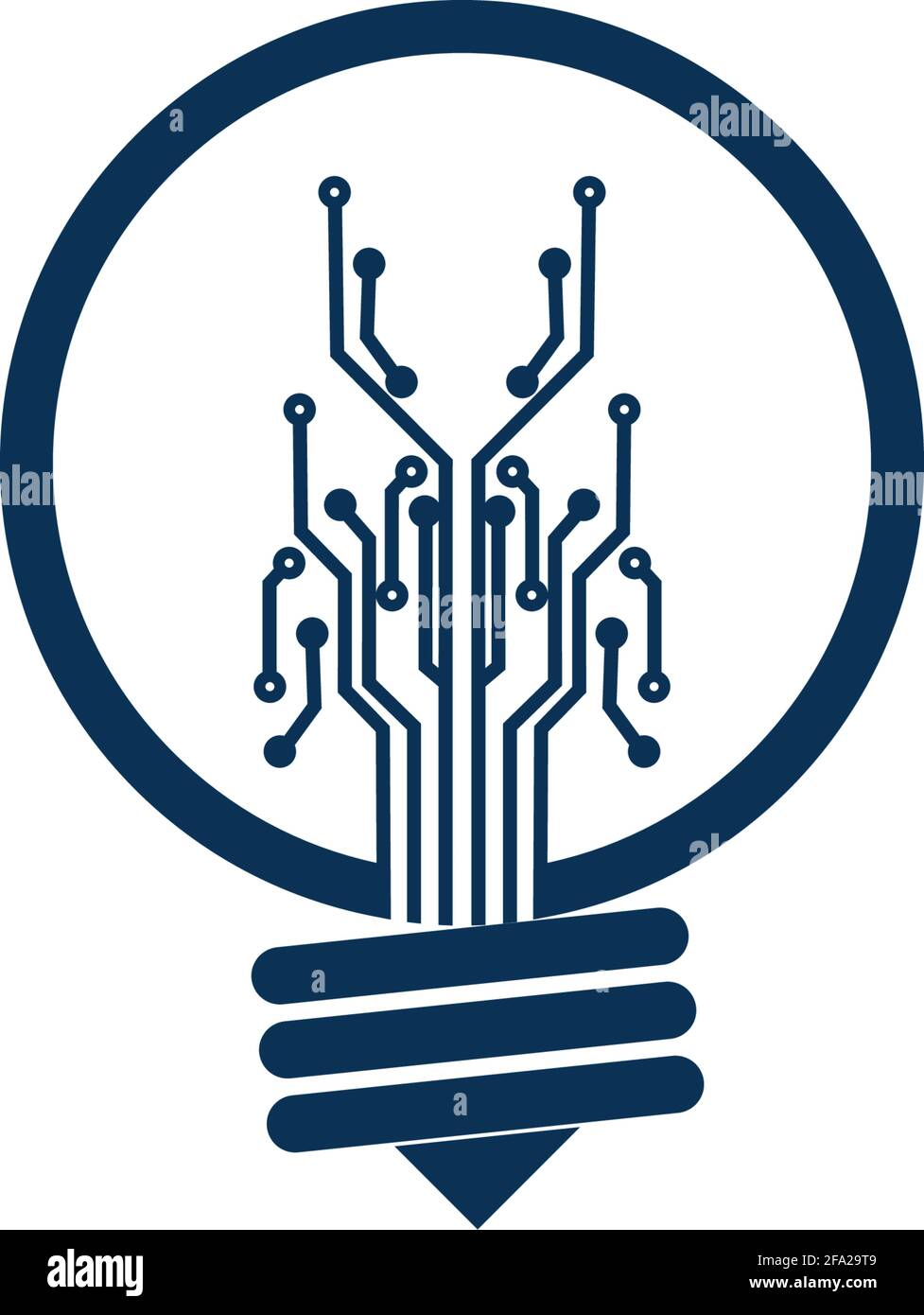 Light bulb idea icon with circuit board inside Stock Vector Image & Art - Alamy