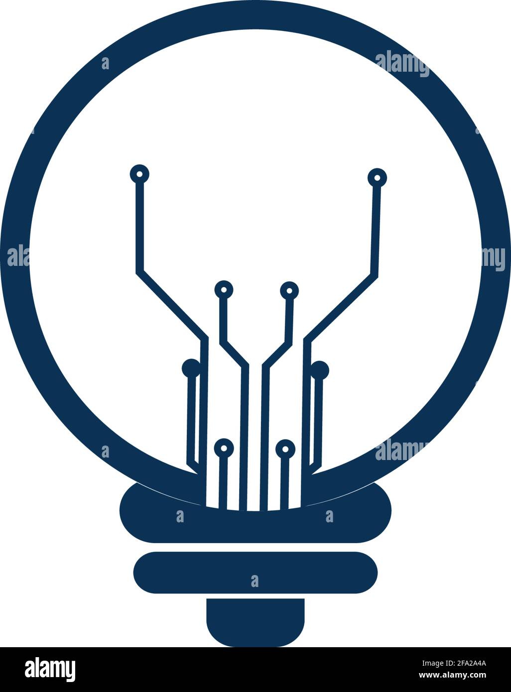 Light bulb idea icon with circuit board inside Stock Vector Image & Art - Alamy