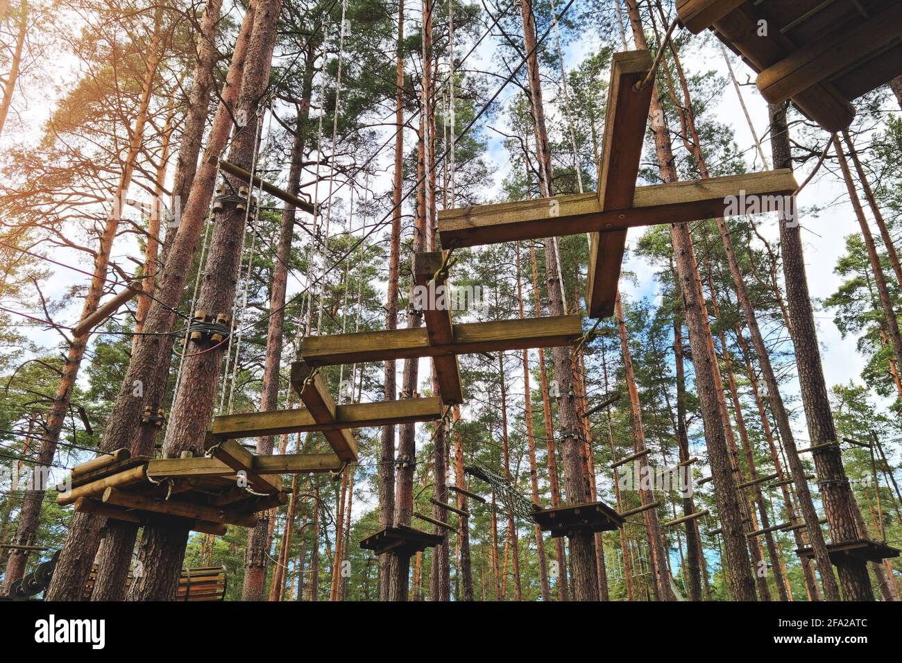 Adventure park treetop hi-res stock photography and images - Alamy