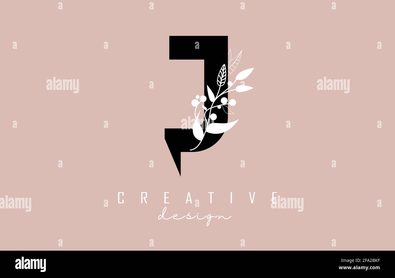 Letter j botanical logo hi-res stock photography and images - Alamy