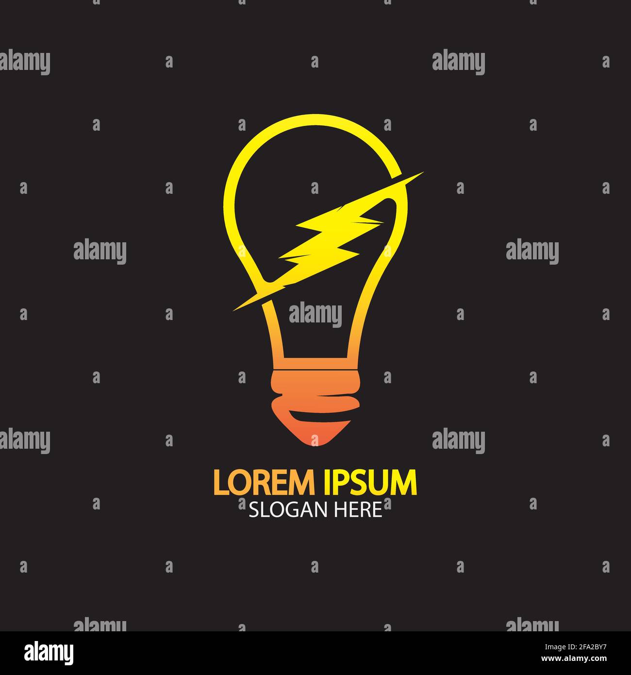 Electric bulb logo and icon Vector design Template Stock Vector Image ...